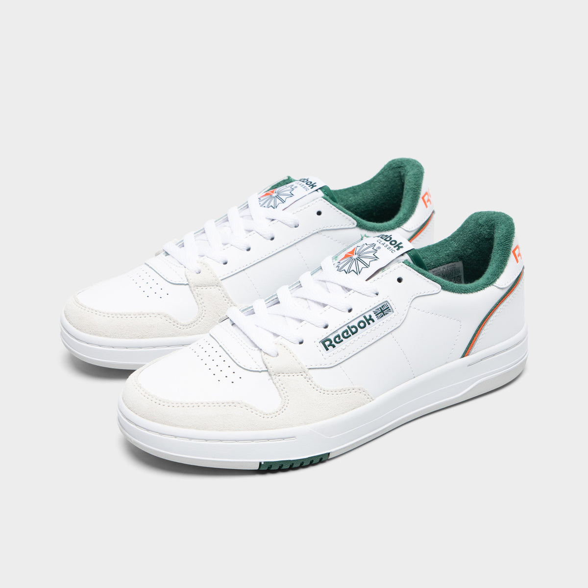 Reebok Court Phase Blanc / Vert - Orange | JD Sports
