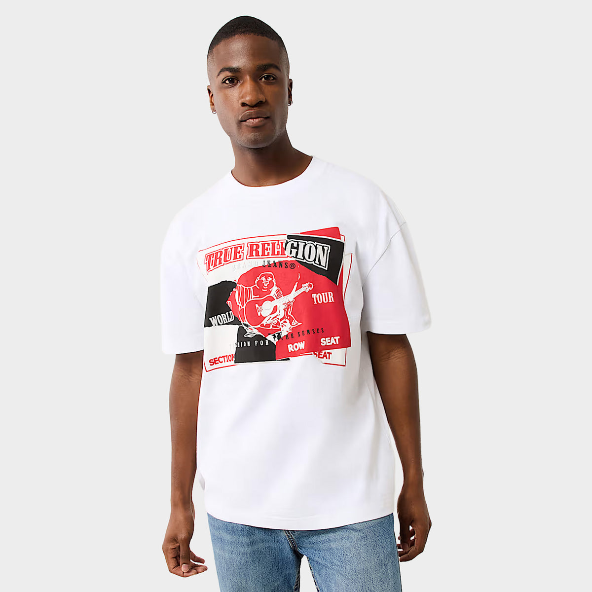 True Religion Torn SRS Tee / Optic White | JD Sports