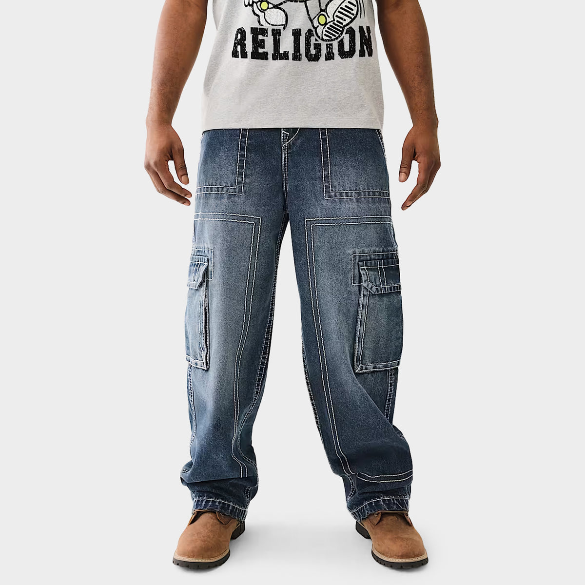 True Religion Big T Cargo Pants / Dark Rebel Race Wash | JD Sports