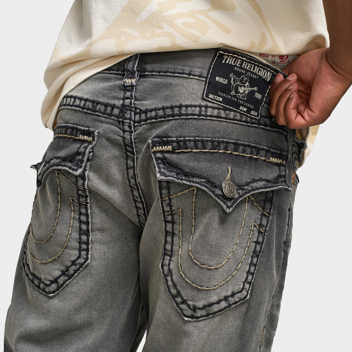 True Religion Bobby Super T Flap Jean / Keflavik Grey Wash – JD Sports