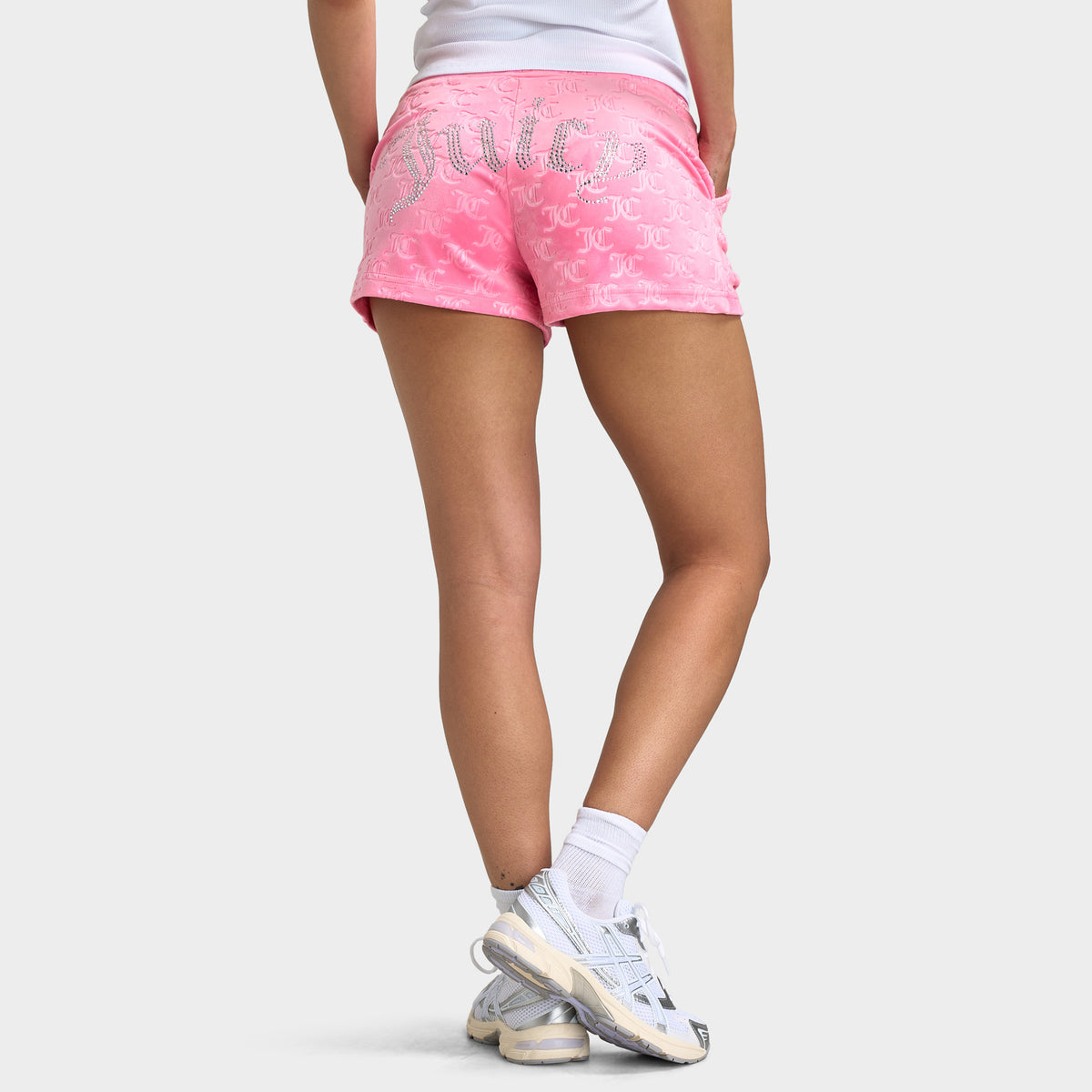 Juicy Couture Women's Embossed Velour Shorts / Hot Hot Pink | JD Sports