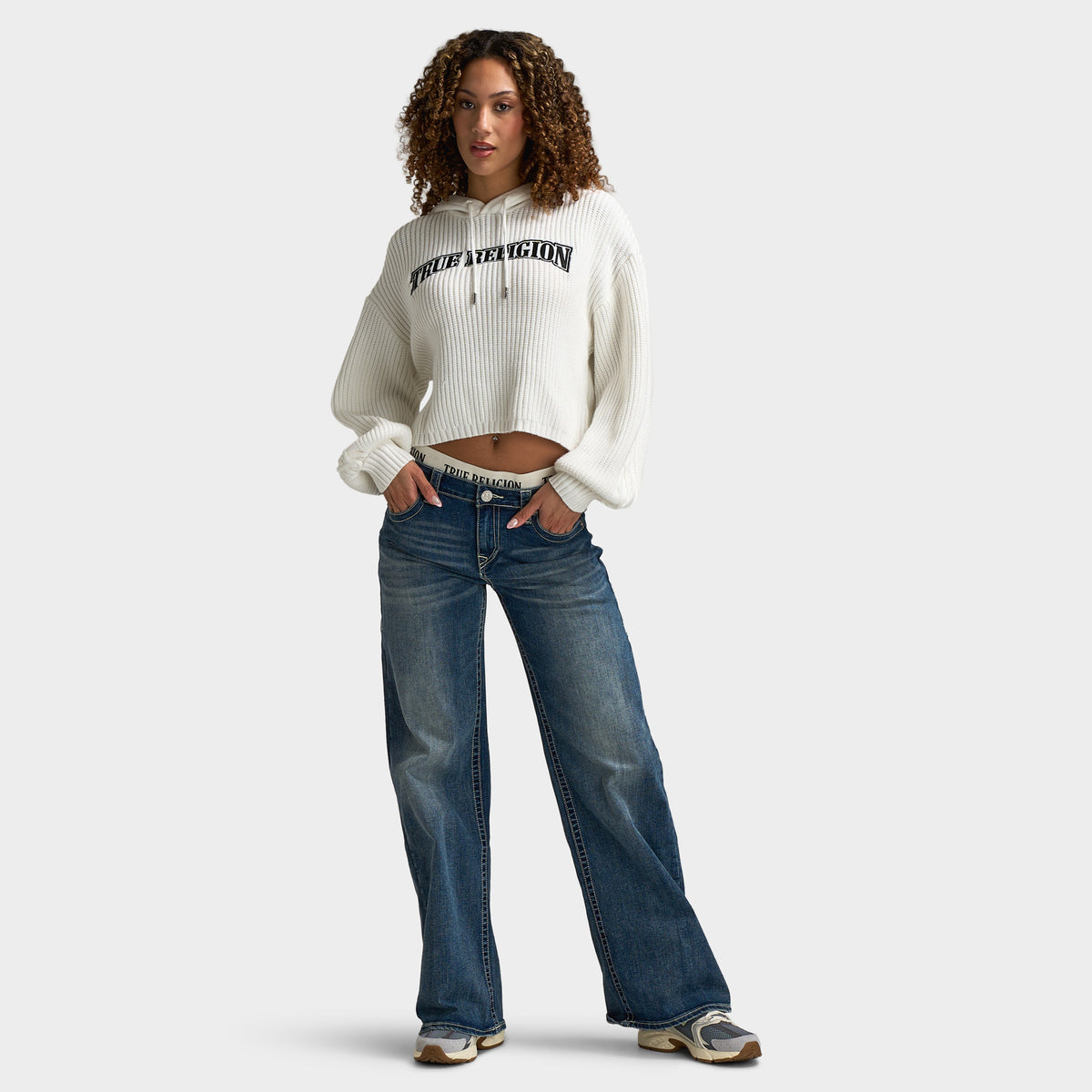 True Religion Women's Embroidery Pullover Hoodie / Winter White – JD Sports