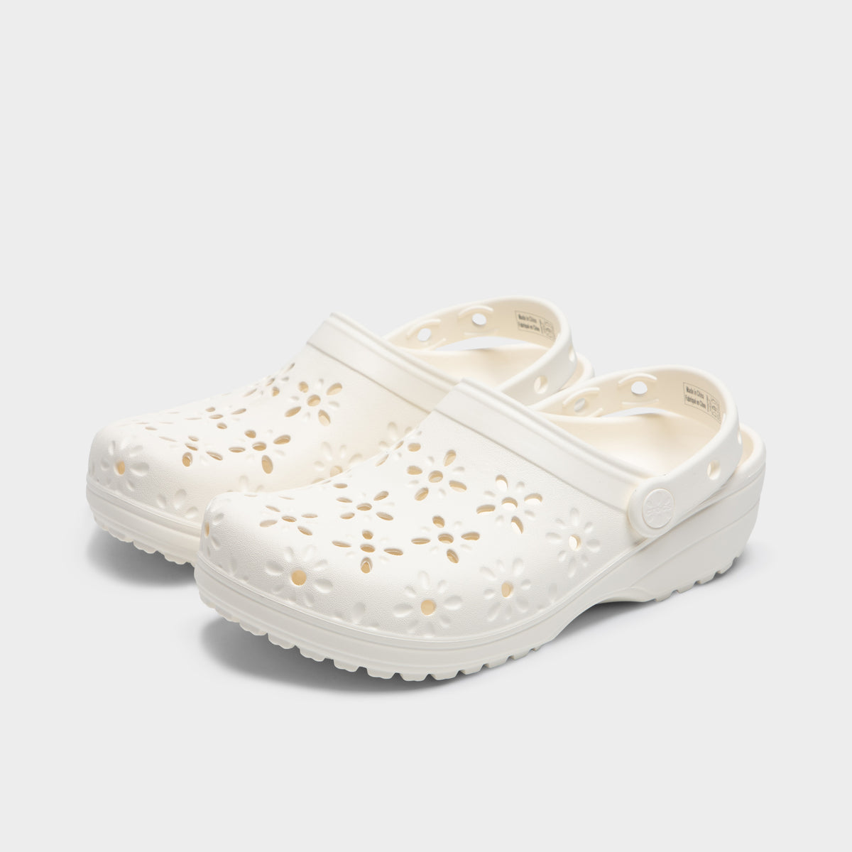 Crocs Women's Classic Floral Cut Out Clog / Chalk | JD Sports