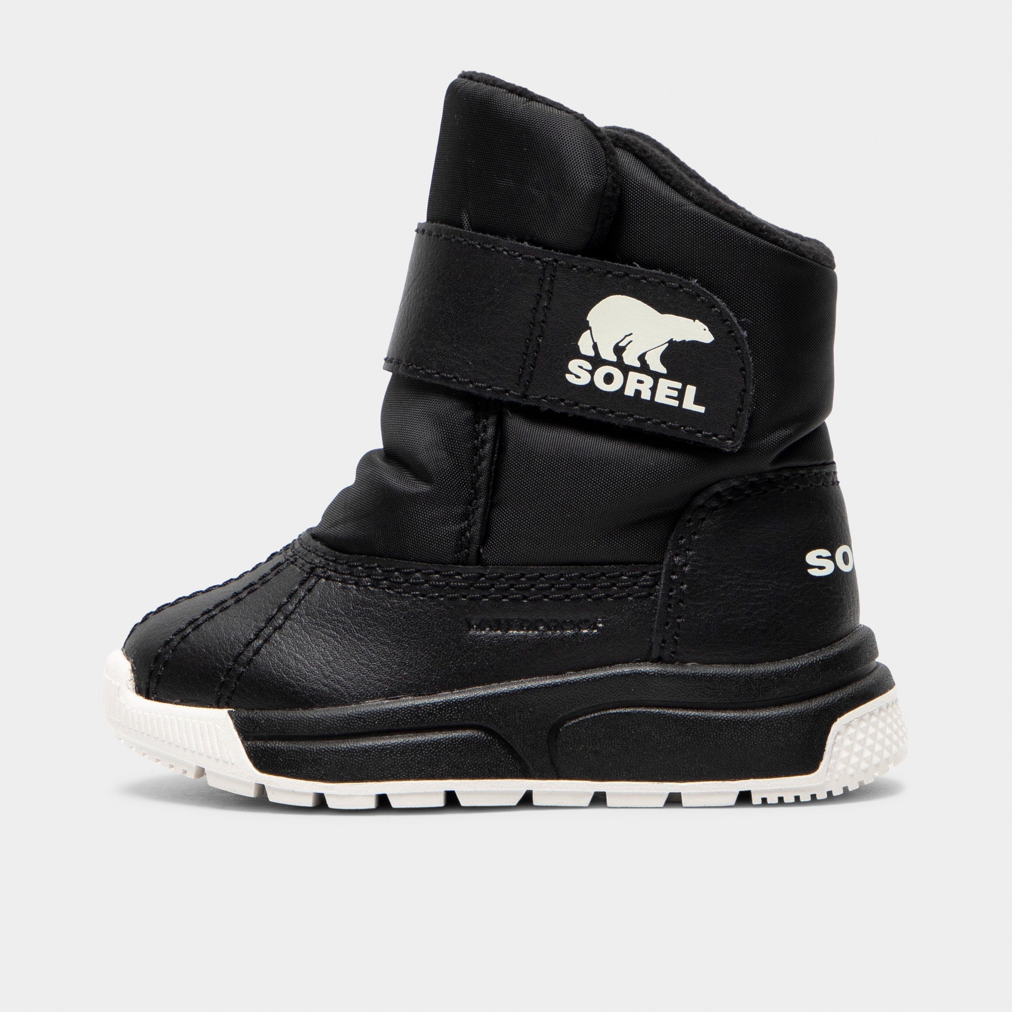 Sorel Toddlers' Whitney 3 Strap Mid Waterproof Boots Black / Sea Salt ...