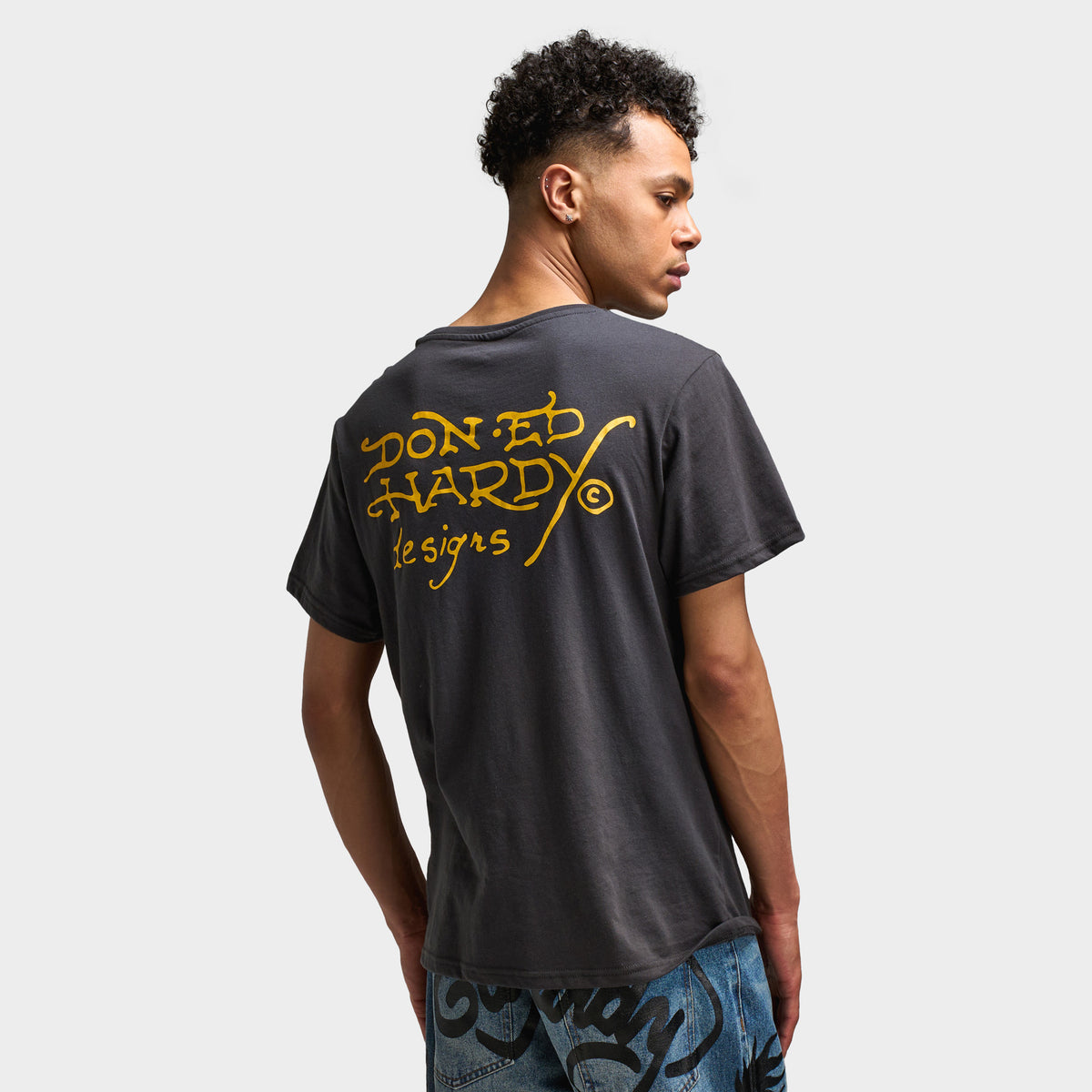 Ed Hardy Ace Skull Graphic T-shirt / Charcoal | JD Sports