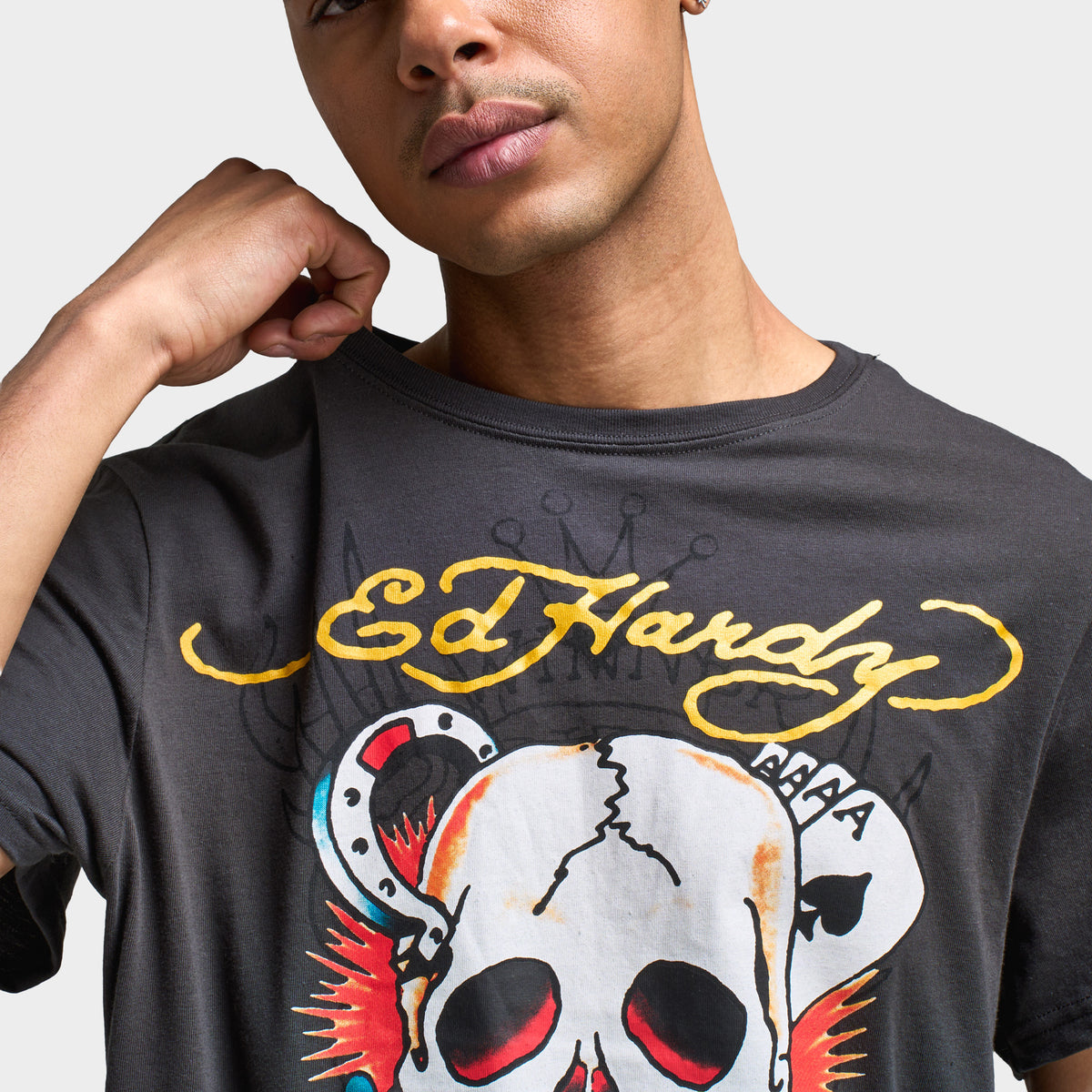 Ed Hardy As Tête de mort Graphique T-shirt / Charbon | JD Sports