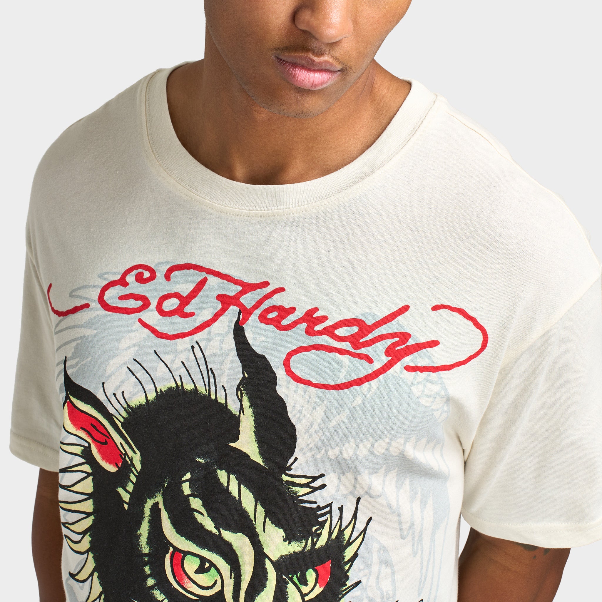 Ed Hardy Wolf Head T-Shirt / Vintage Ivory – JD Sports