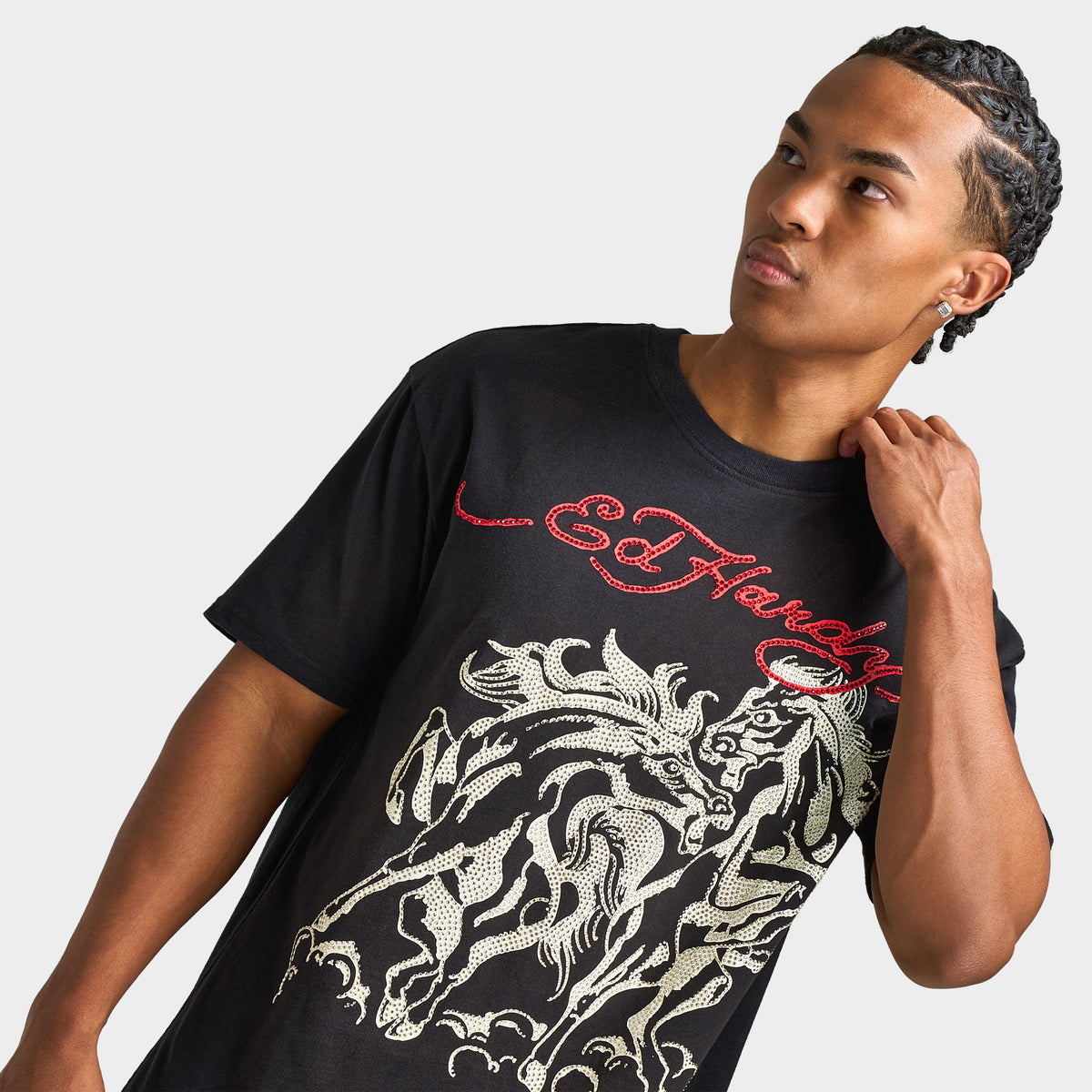 Ed Hardy Horses Graphic T-Shirt / Noir vintage | JD Sports