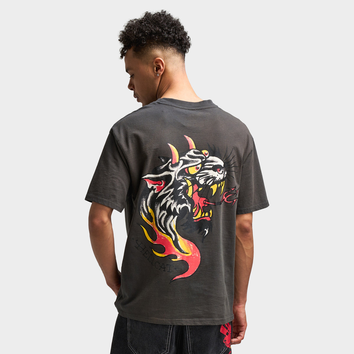 Ed Hardy Vintage Panther Flame Graphic T-Shirt / Charcoal | JD Sports