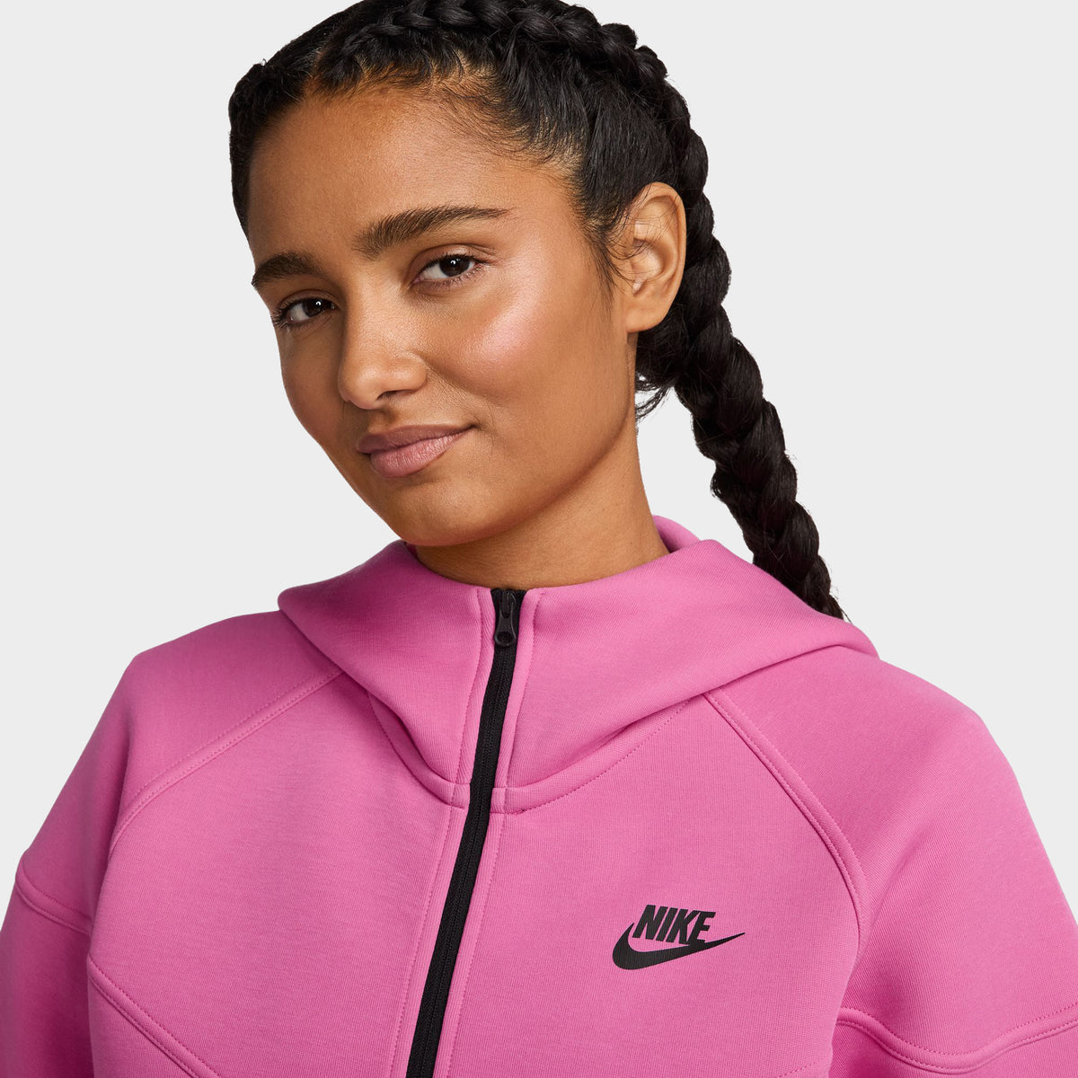Nike Women's Tech Fleece Full Zip Windrunner Hoodie / Playful Pink | JD ...
