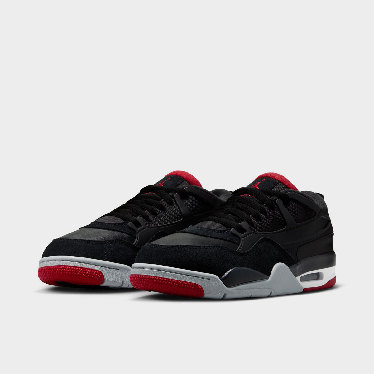 Jordan 4 RM Black / Varsity Red - Wolf Grey | JD Sports