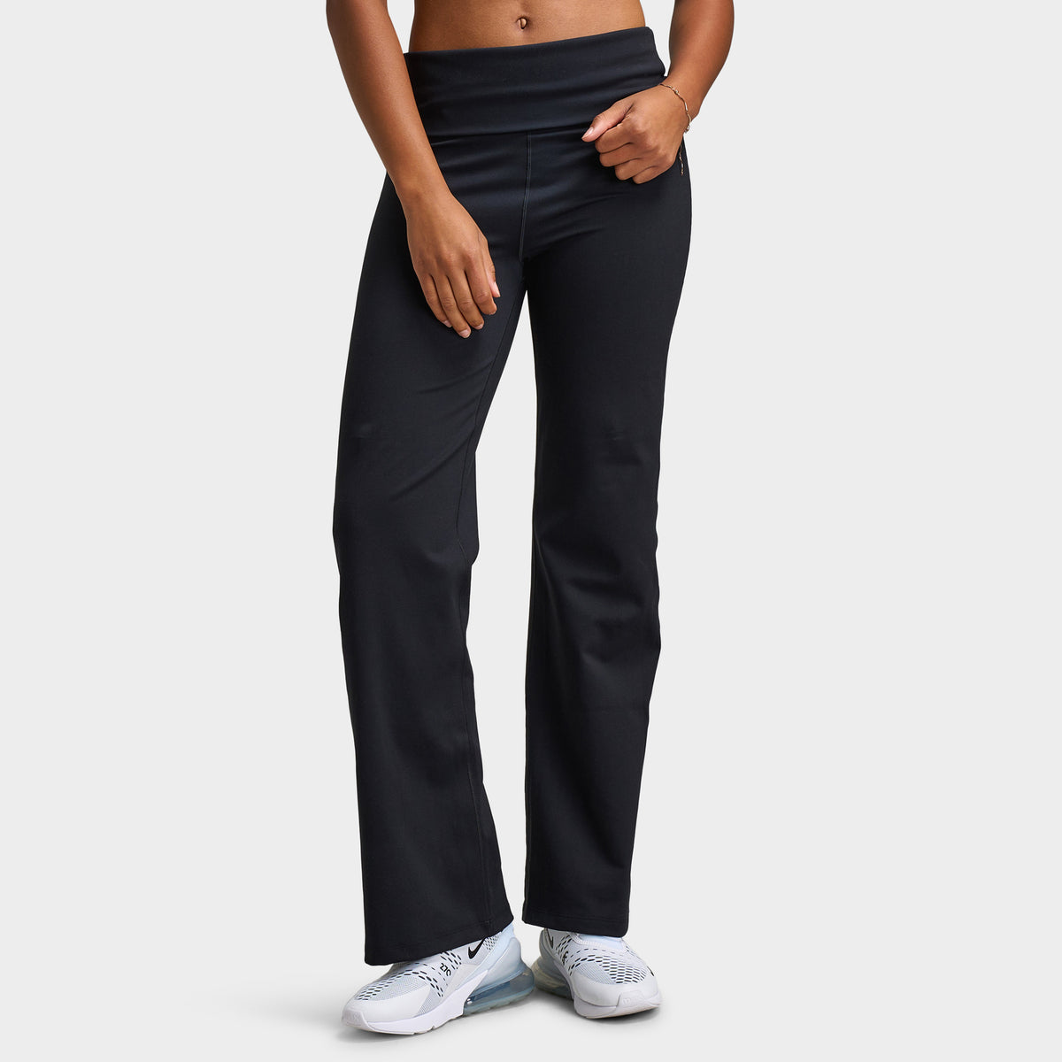 Nike One Women's Dri-FIT High Waisted Fold-Over Pants / Black – JD Sports
