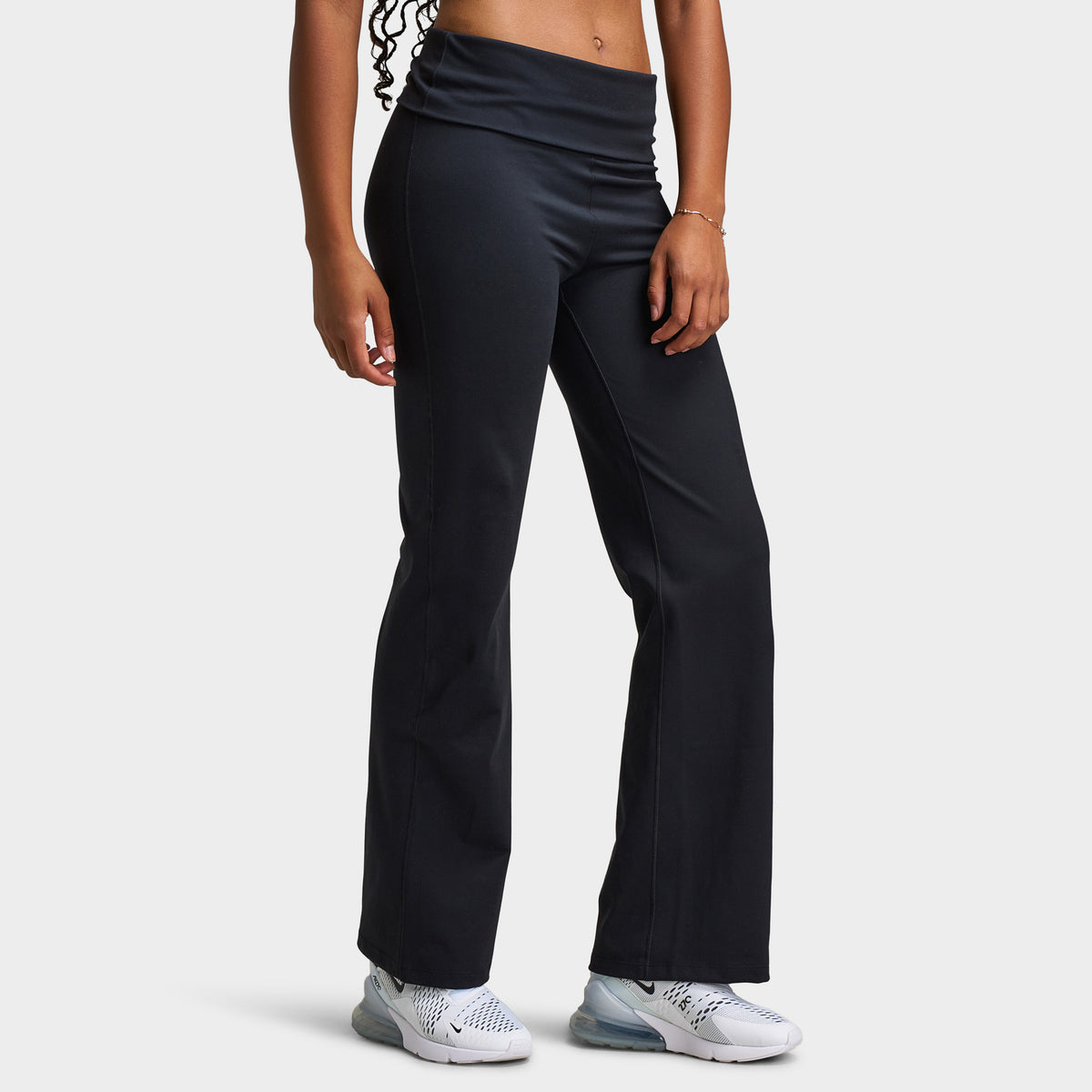 Nike One Women's Dri-FIT High Waisted Fold-Over Pants / Black – JD Sports