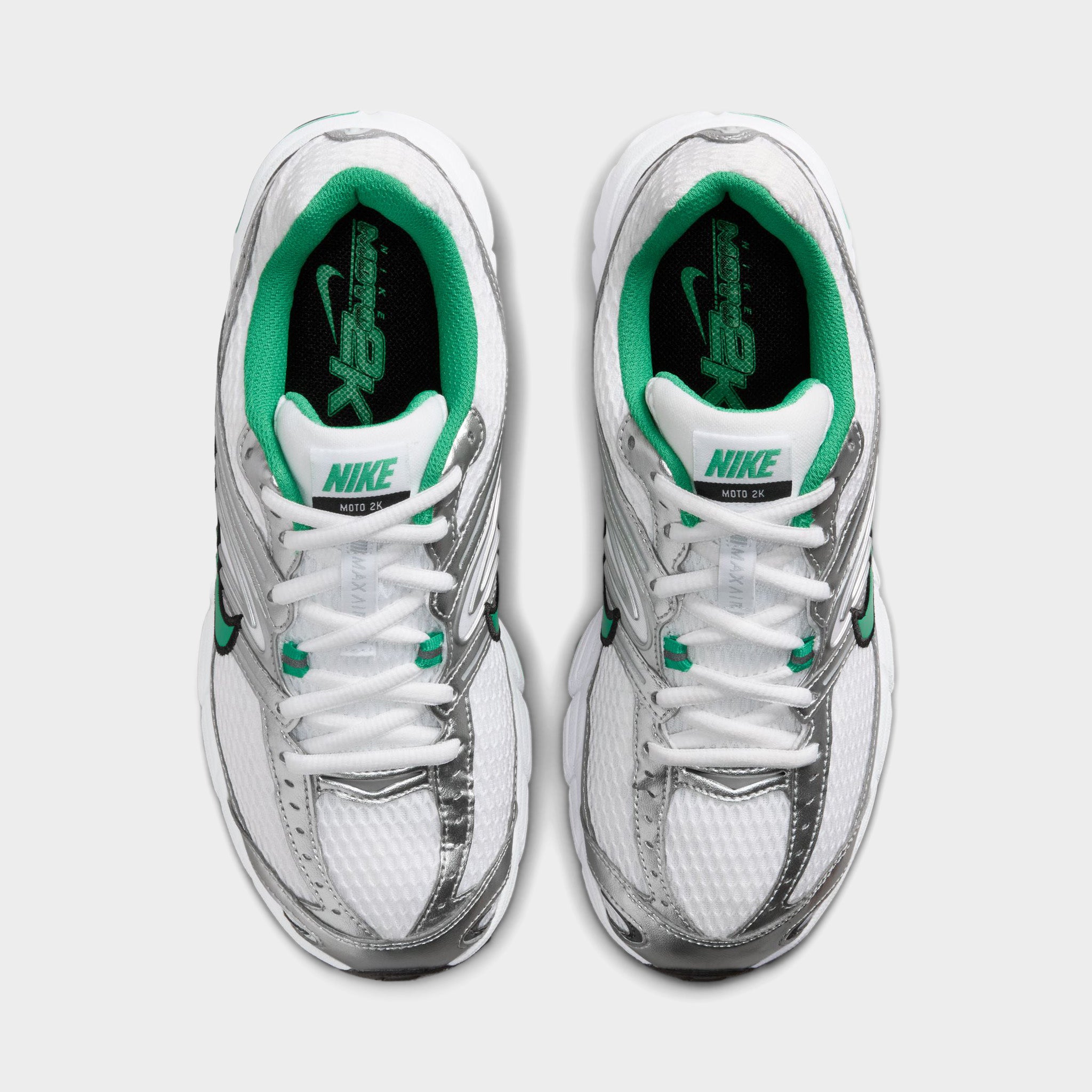 Nike Women's Air Max Moto 2K Metallic Silver / Stadium Green - White ...