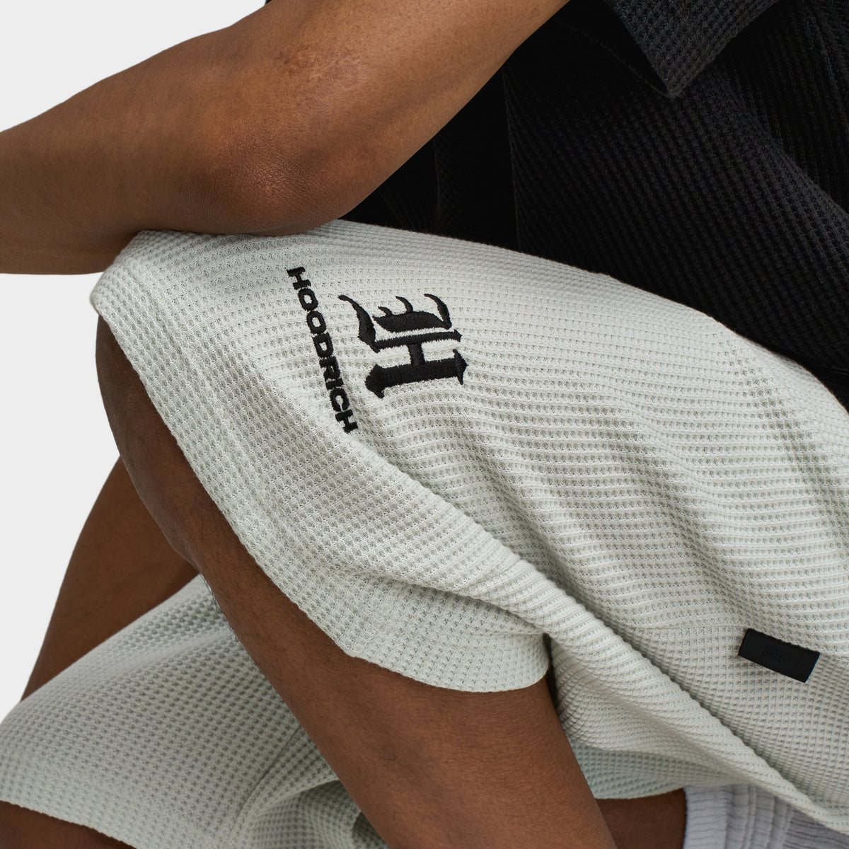 Hoodrich Chroma Oversized Waffle Shorts Dawn Blue / Black | JD Sports