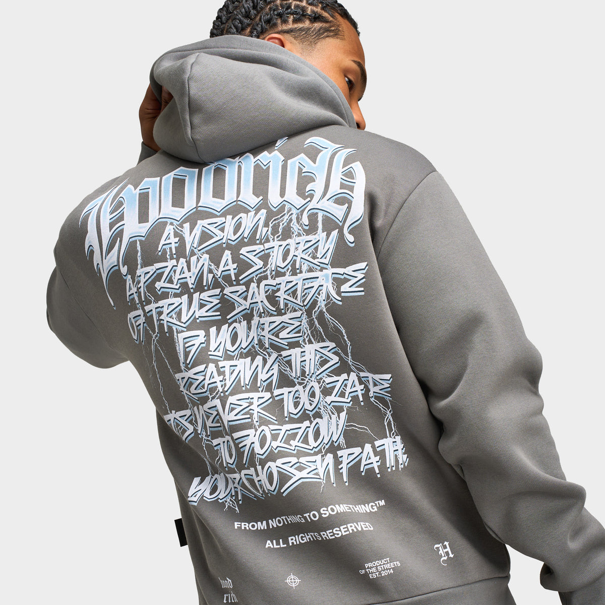 Hoodrich Tornado Oversized Hoodie Lava Smoke / White / Blue – JD Sports