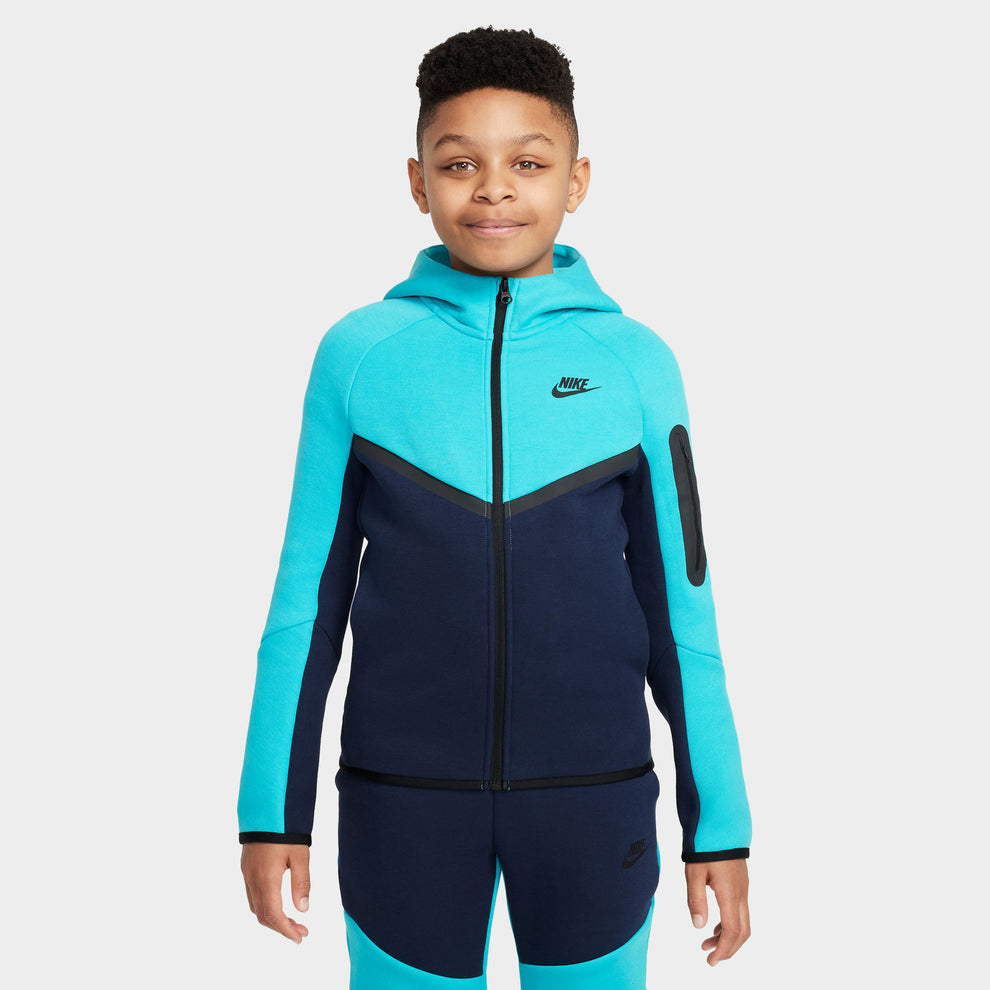 Nike Sportswear Junior Boys' Tech Fleece Full-Zip Hoodie Obsidian / Du ...
