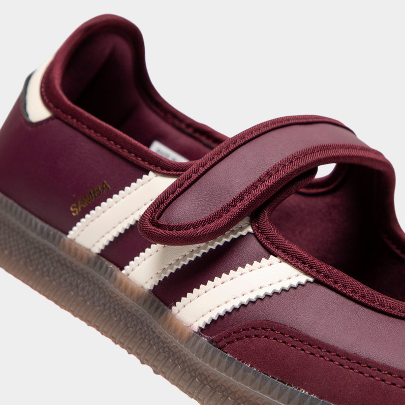 adidas Women's Samba Jane Maroon / Cream White - Gold Metallic – JD Sports