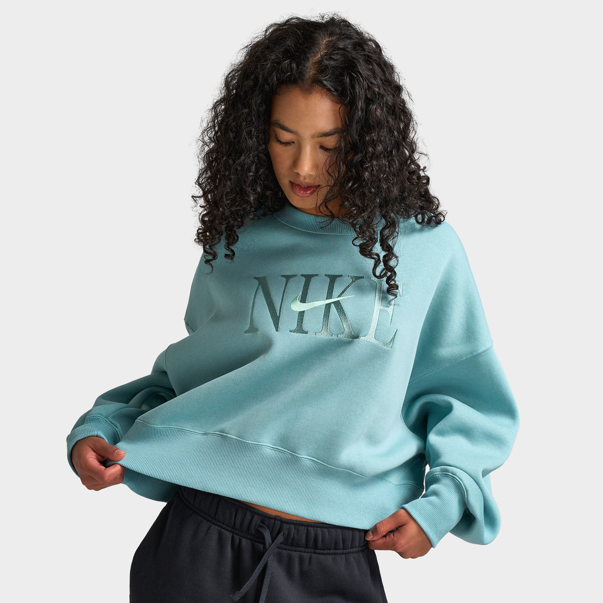 Nike Sportswear Women's Phoenix Fleece Oversized Crewneck Cannon / Min | JD Sports