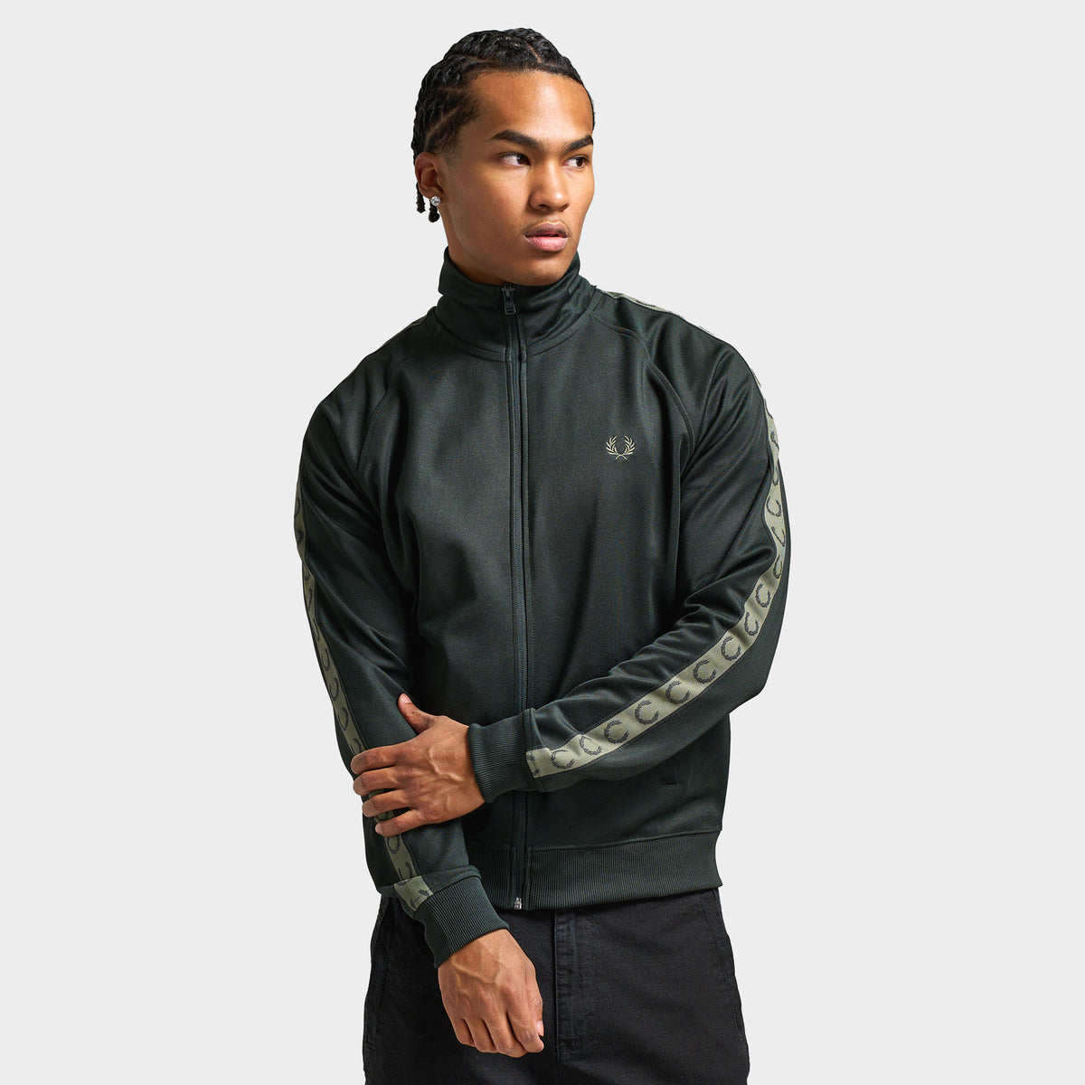 Fred Perry Veste à bandes contrastées / Vert Nuit | JD Sports