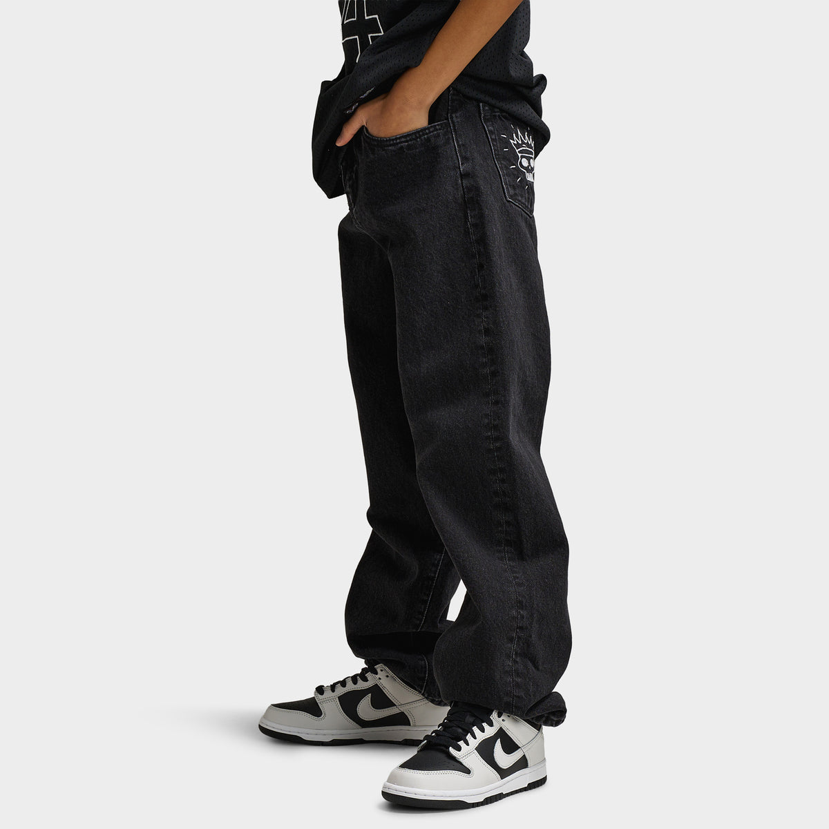 Jordan Craig Junior Jean Écusson Brodé Coupe Ample / Noir – JD Sports