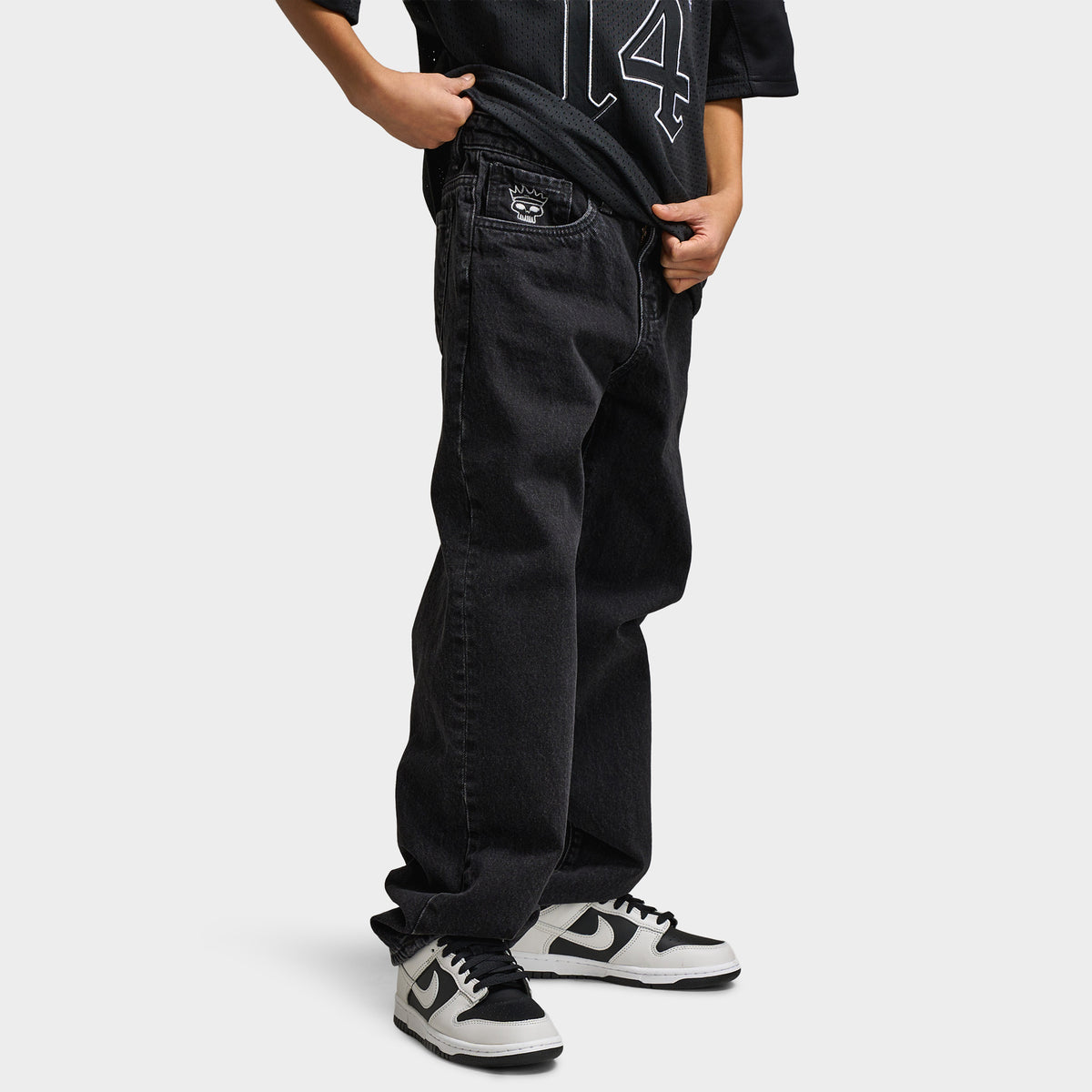 Jordan Craig Junior Jean Écusson Brodé Coupe Ample / Noir – JD Sports