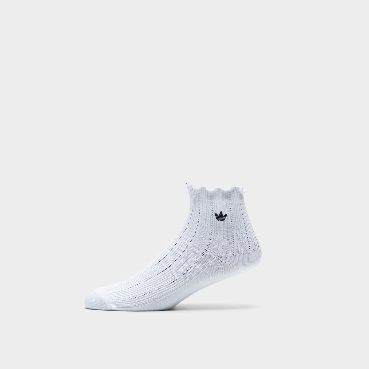 adidas Originals Ruffle Quarter Socks (3 Pair) / White | JD Sports