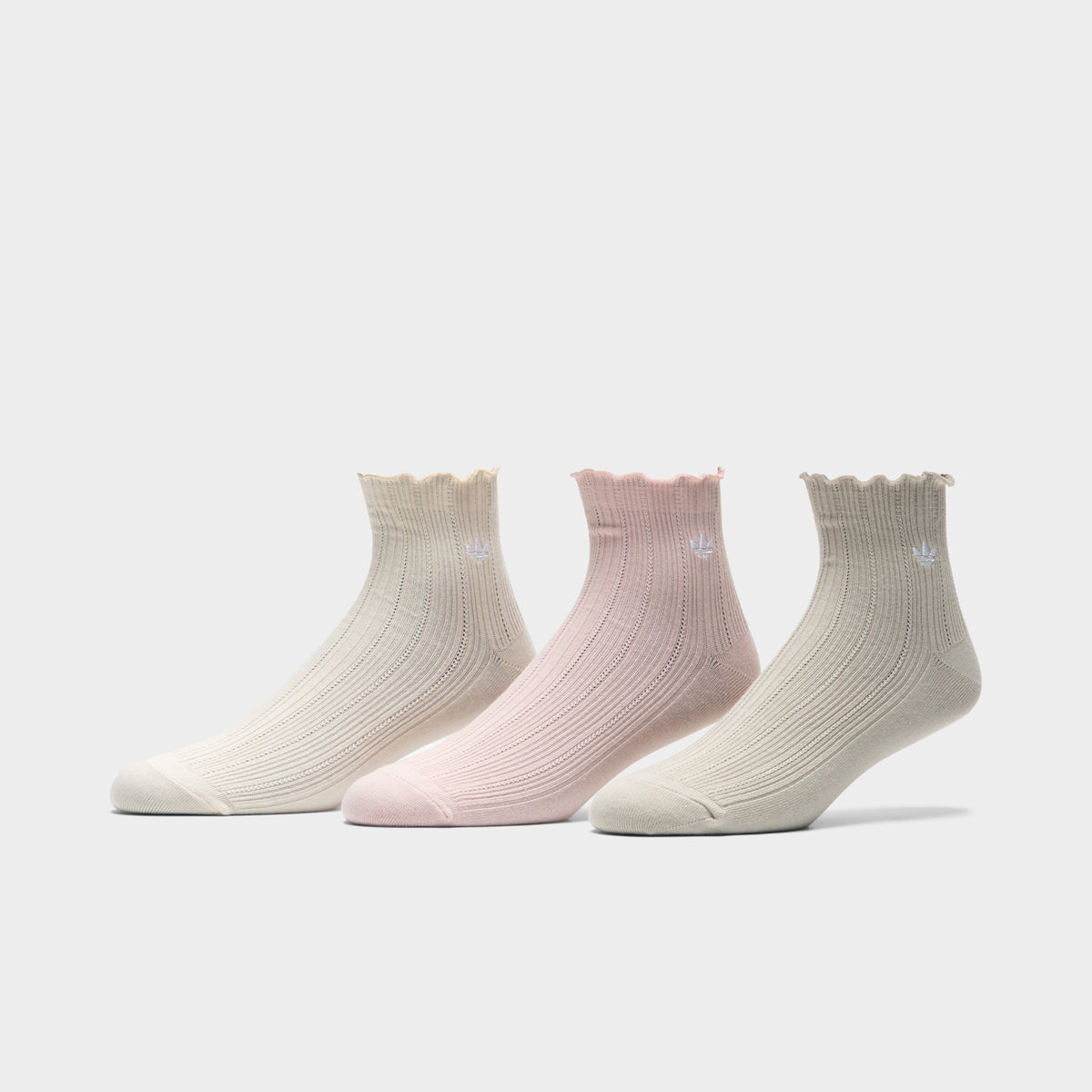 adidas Originals Ruffle Quarter Socks (3 Pair) / Multi | JD Sports