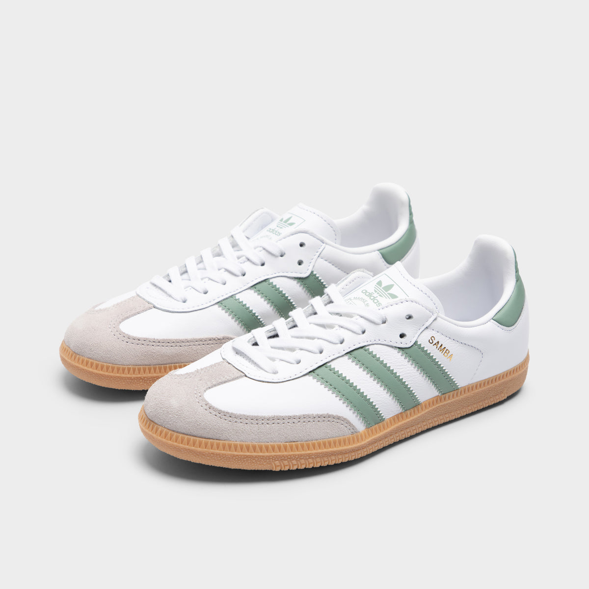 adidas Juniors' Samba OG Footwear White / Silver Green - Gum – JD Sports
