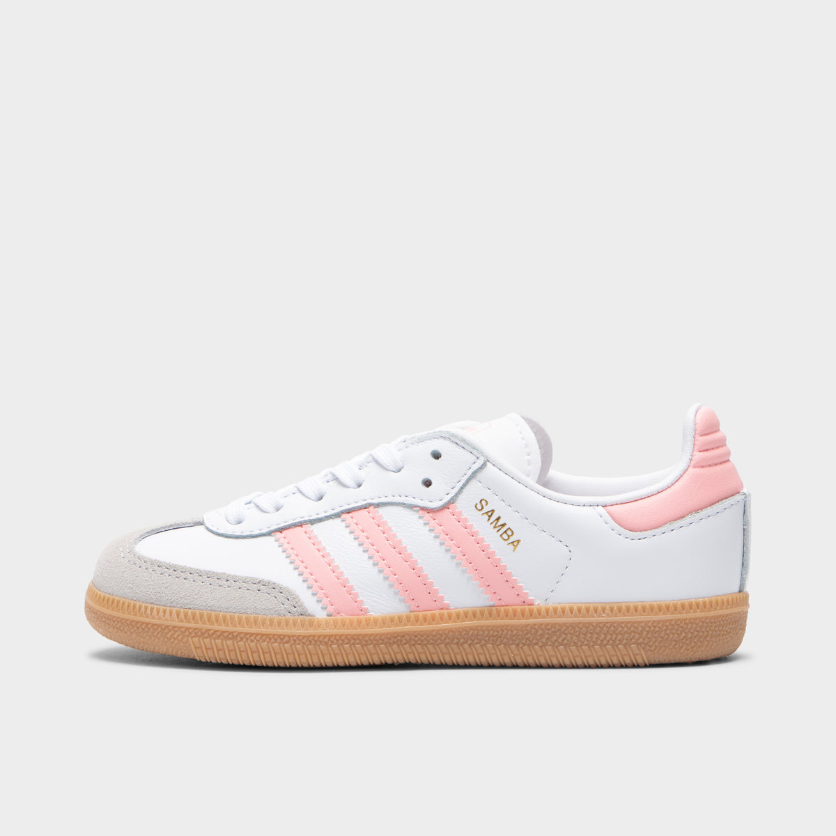 adidas Children's Samba OG Footwear White / Semi Pink Spark - Gum | JD ...