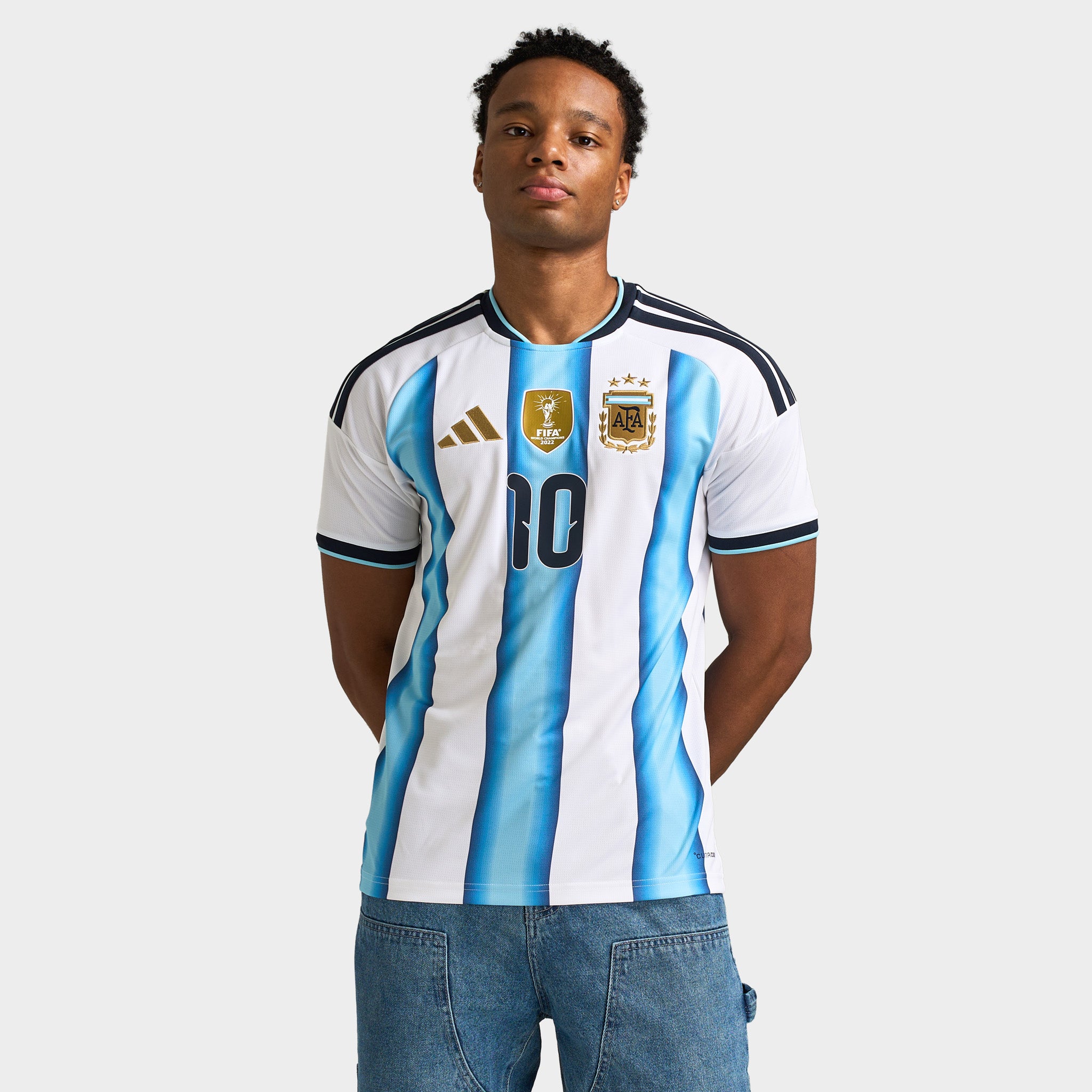 adidas Argentina Home Jersey White / Icy Blue - Light Blue – JD Sports