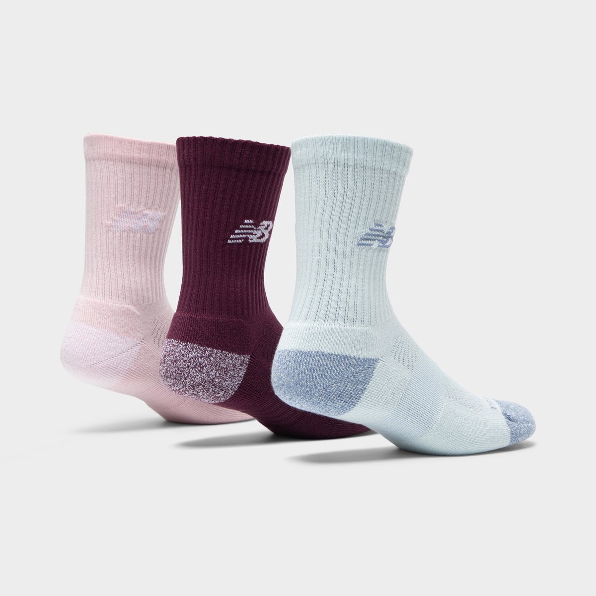 New Balance Active Cushion Crew Socks (3-Pack) Pink/ Cyan-Dym | JD Sports