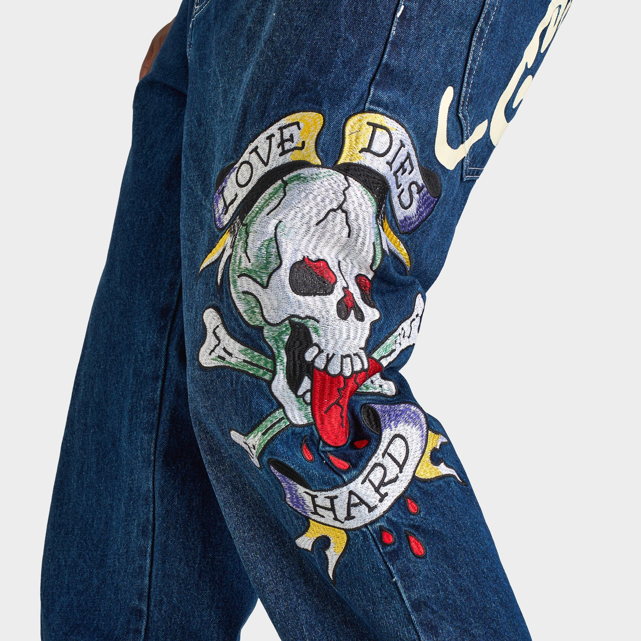 Ed Hardy Skull Heart Baggy Jeans / Indigo – JD Sports