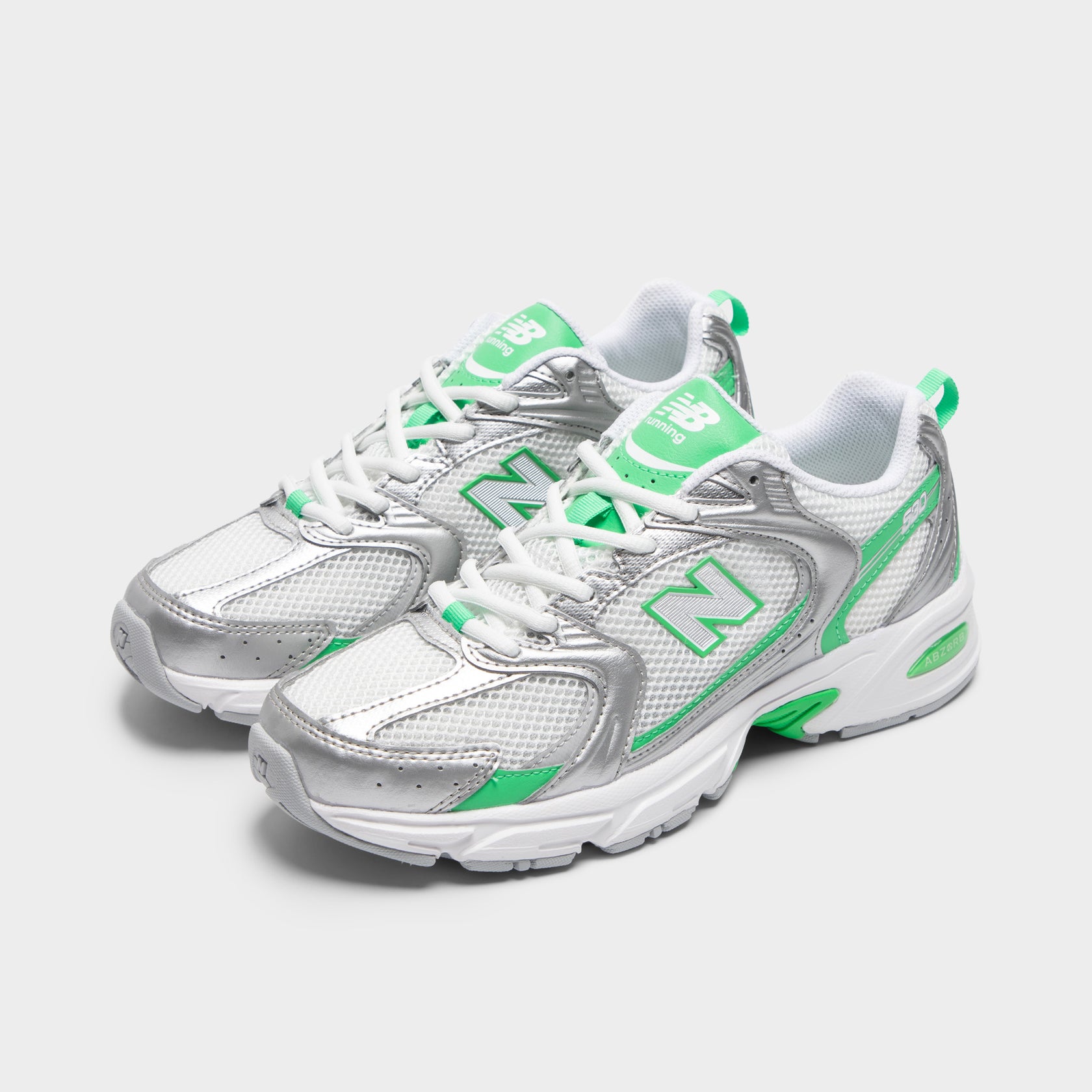 New Balance 530 Silver Metallic / Green Apple – JD Sports