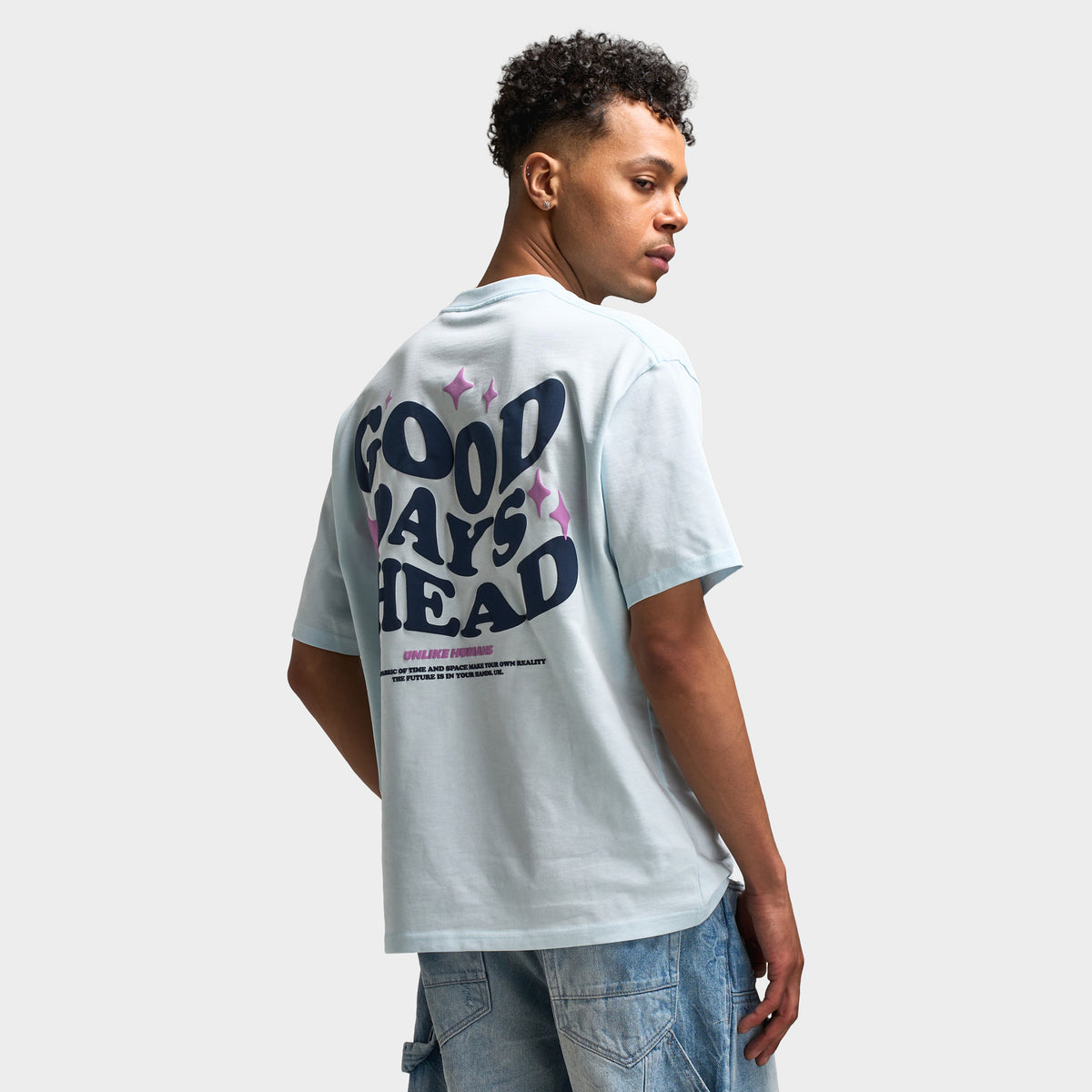 Unlike Humans Good Days Graphic T-Shirt / Delicate Blue | JD Sports