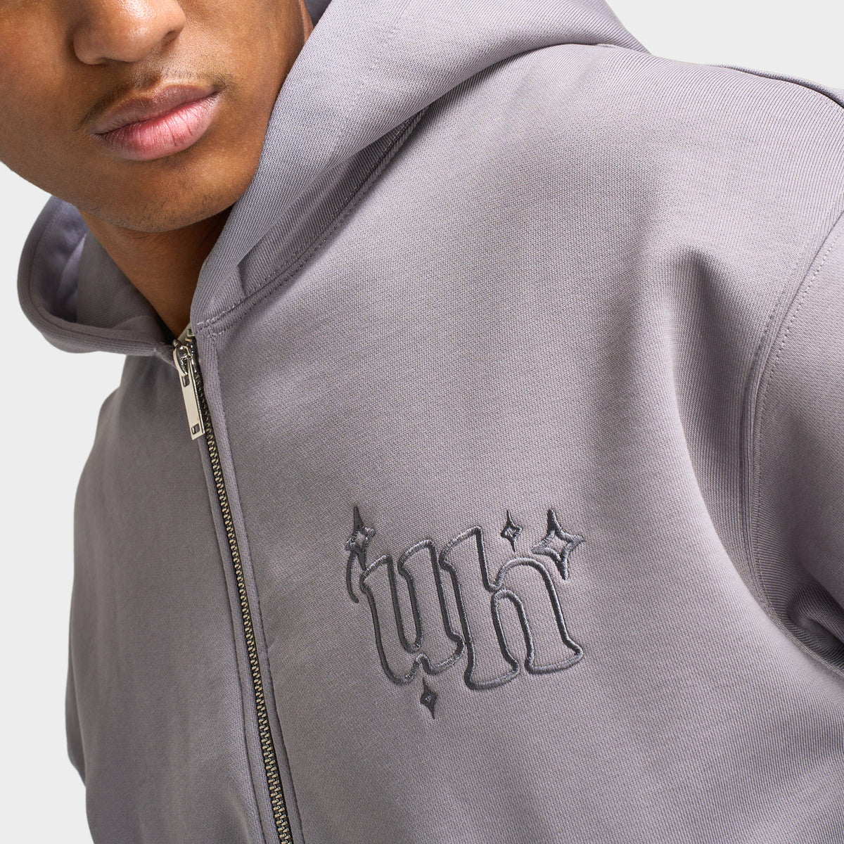 Unlike Humans Romilly Full-Zip Hoodie / Washed Storm Cloud – JD Sports