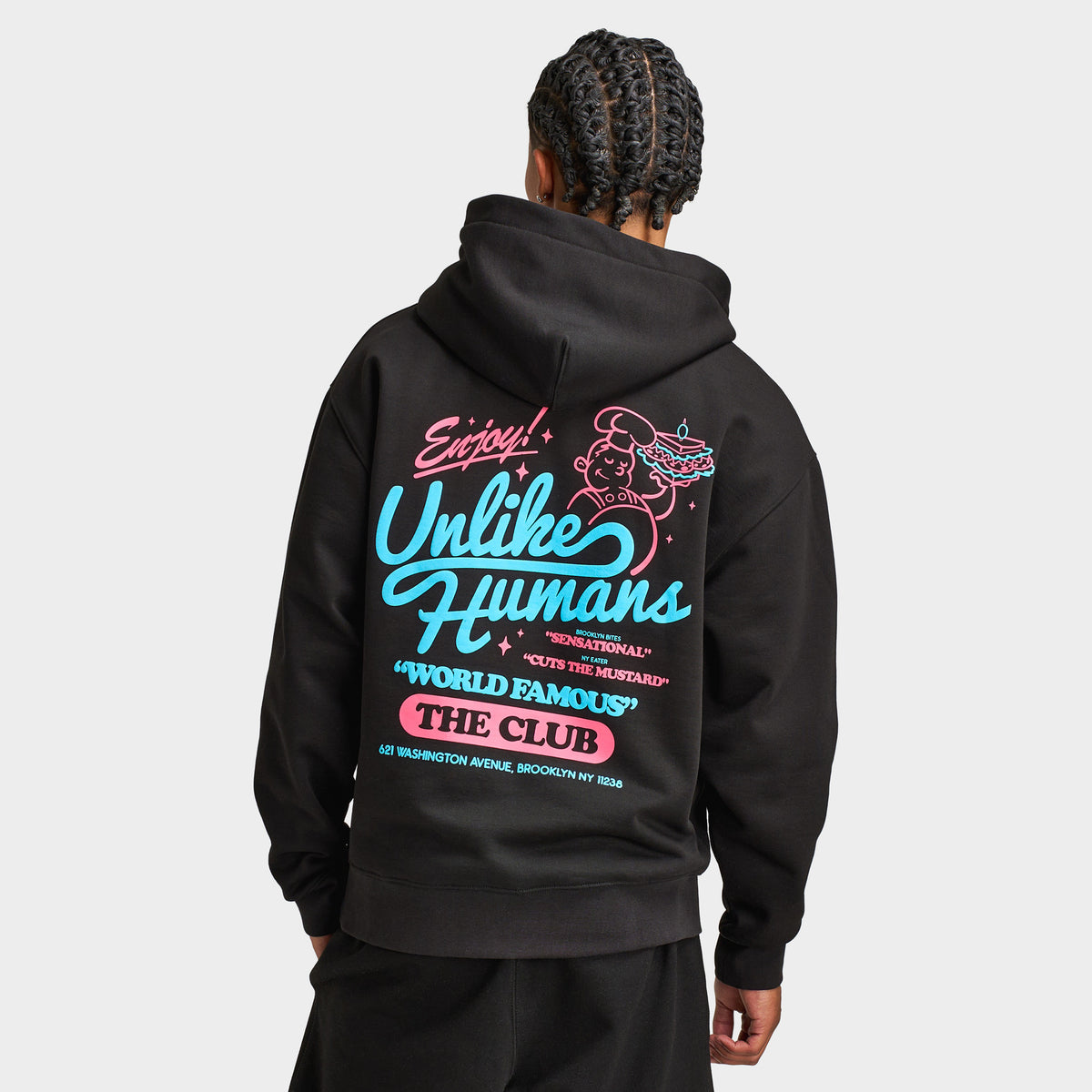 Unlike Humans Club Pullover Hoodie / Black – JD Sports