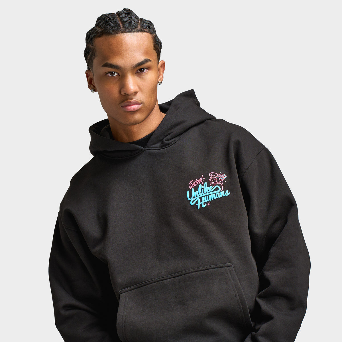 Unlike Humans Club Pullover Hoodie / Black | JD Sports