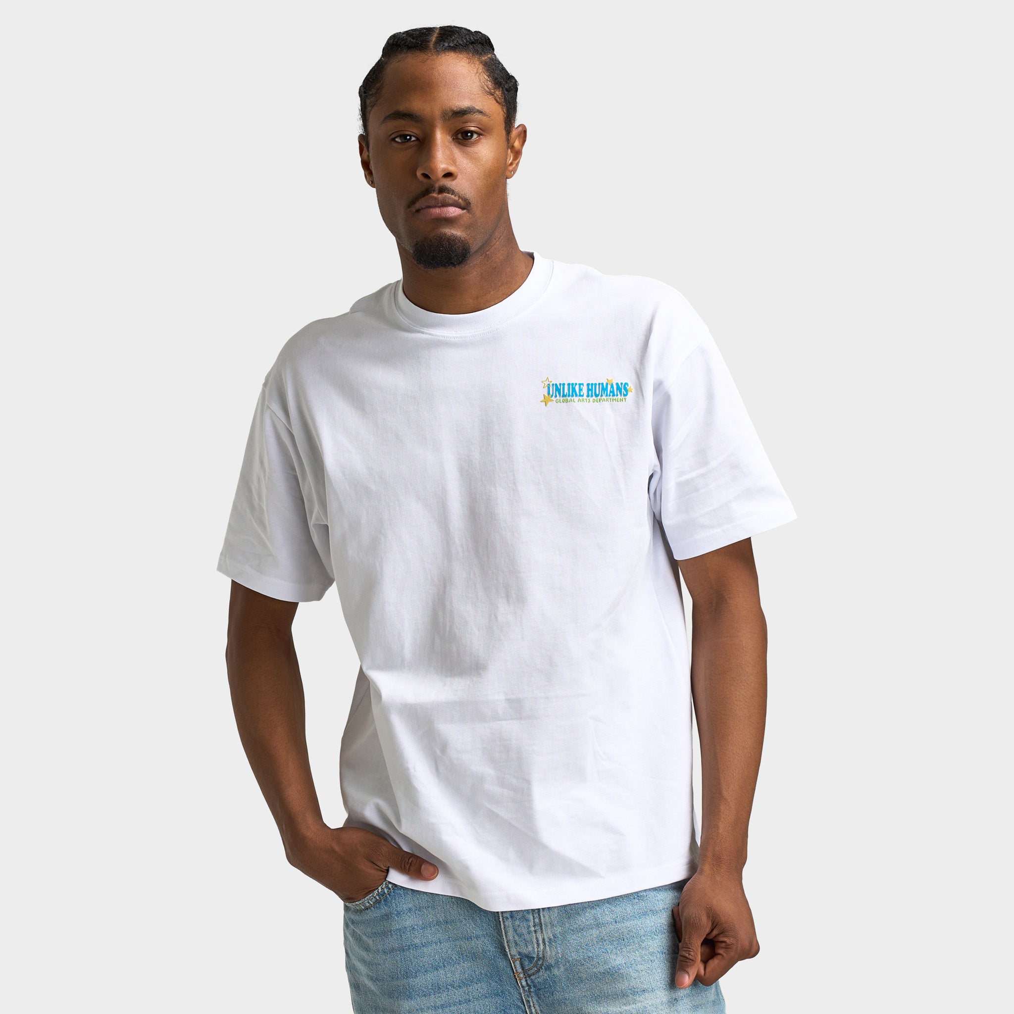 Unlike Humans t-shirt Globe Dept / Blanc optique – JD Sports