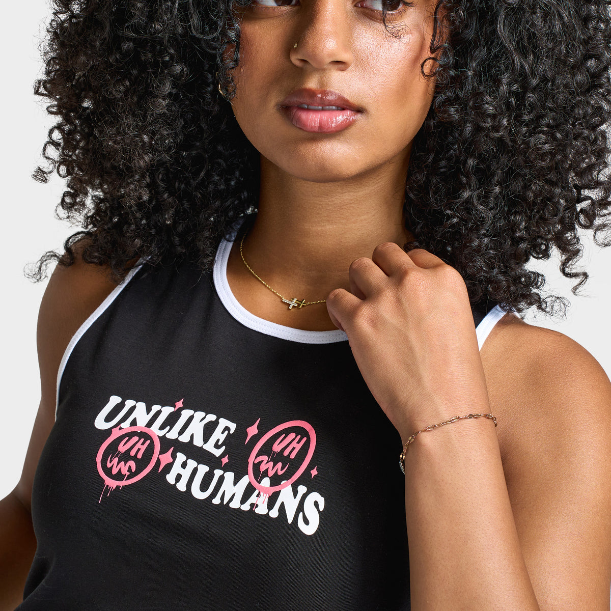 Unlike Humans Women's Humans Tank Black / White | JD Sports